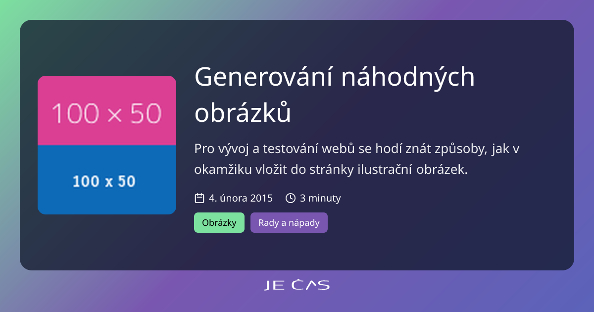 Generátor náhodných obrázků